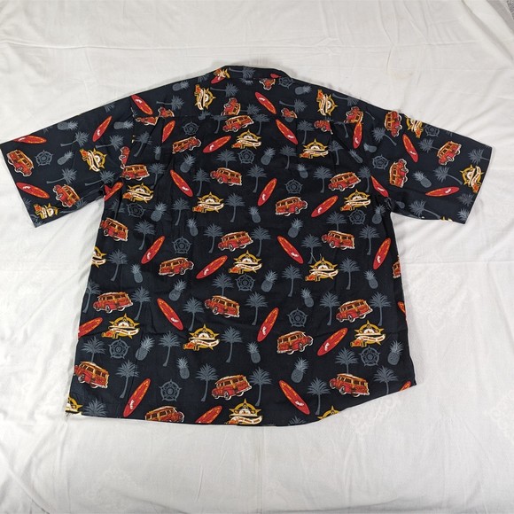 RA Sport | Shirts | Ra Sports Mens Black Hawaiian Camp Shirt Long Beach ...